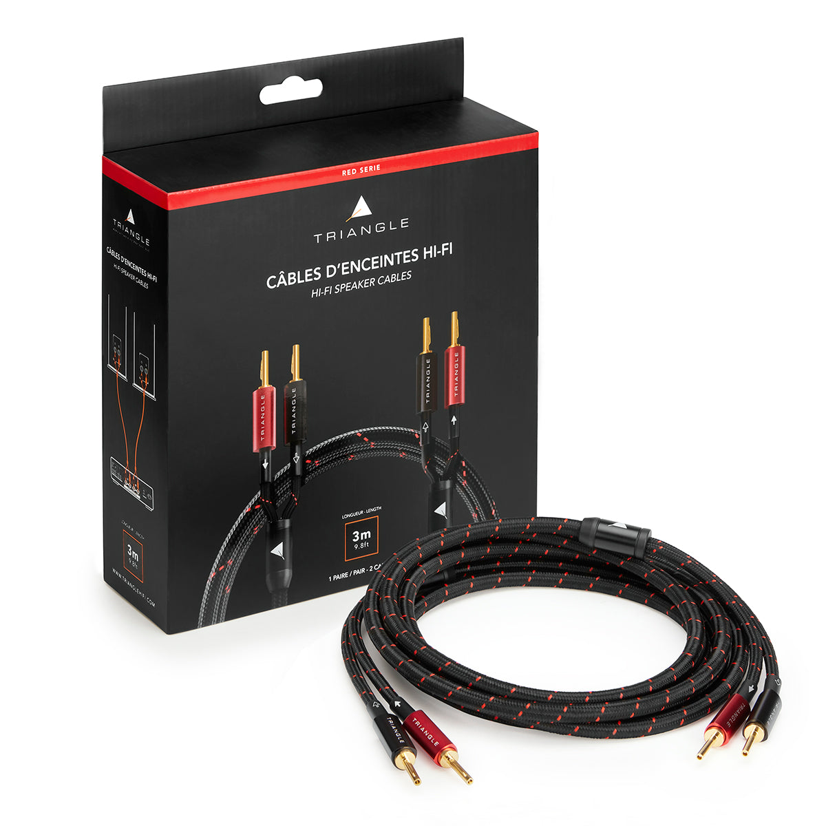 RED Serie : Câbles d'Enceintes Montés - TRIANGLE Hi-Fi
